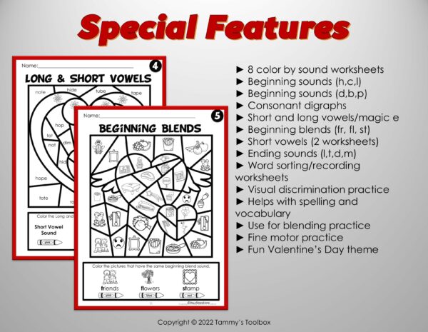 Valentine's Day Coloring Activities for Phonics | Made By Teachers