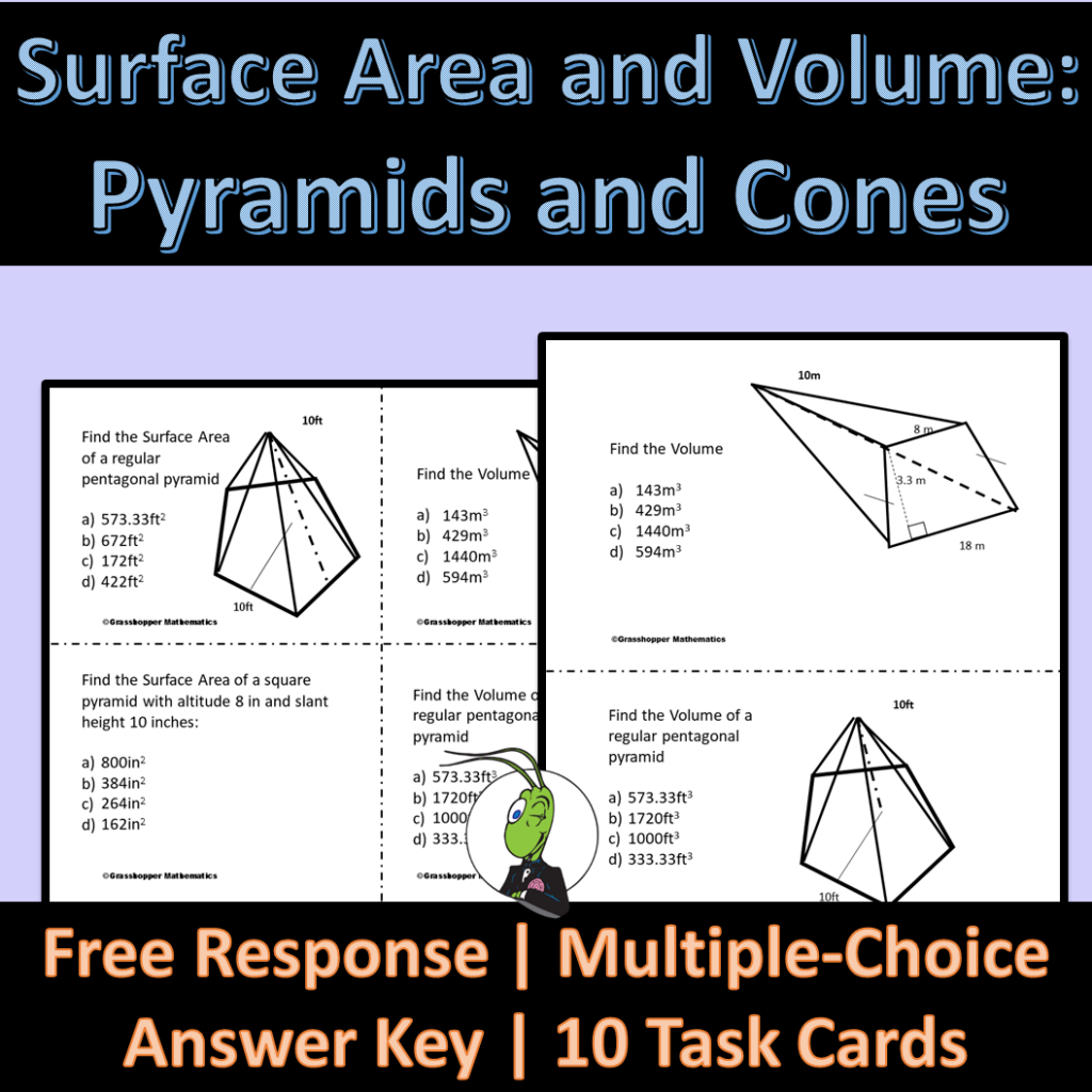Surface Area and Volume Pyramids and Cones Geo | Made By Teachers