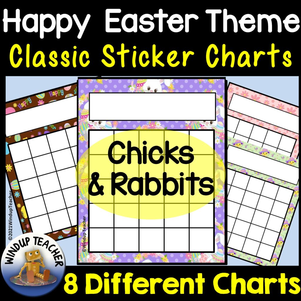 Easter Chicks and Rabbit Sticker Charts | Made By Teachers