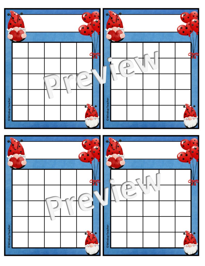 Gnome Ladybug Valentine Sticker Charts - Made By Teachers