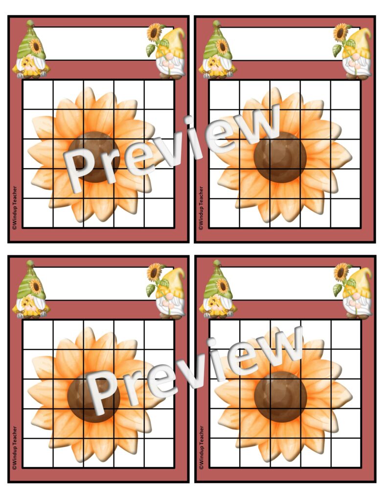 Sunflower Gnome Sticker Charts - Made By Teachers
