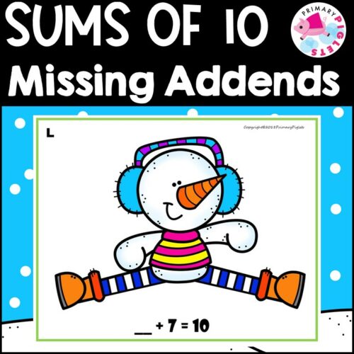 WINTER MATH CENTERS ADDITION TO 10 | SUMS OF TEN | WINTER TASK CARDS ...