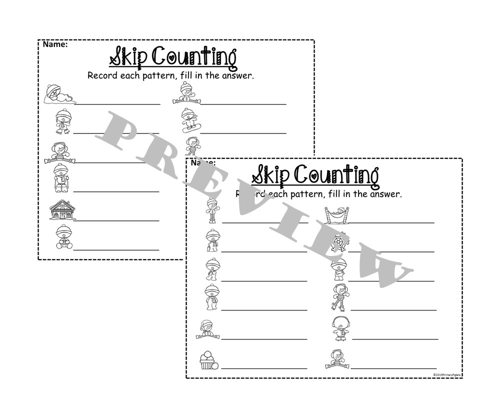 WINTER MATH CENTERS SKIP COUNTING | WINTER ACTIVITIES | WINTER TASK ...