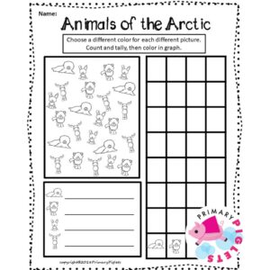 Graphing Arctic & Polar Animals Winter Math - Made By Teachers