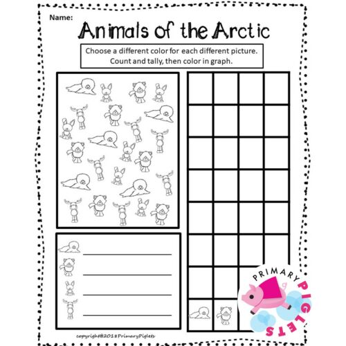 Graphing Arctic & Polar Animals Winter Math - Made By Teachers