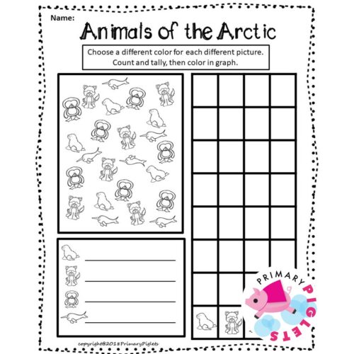 Graphing Arctic & Polar Animals Winter Math - Made By Teachers