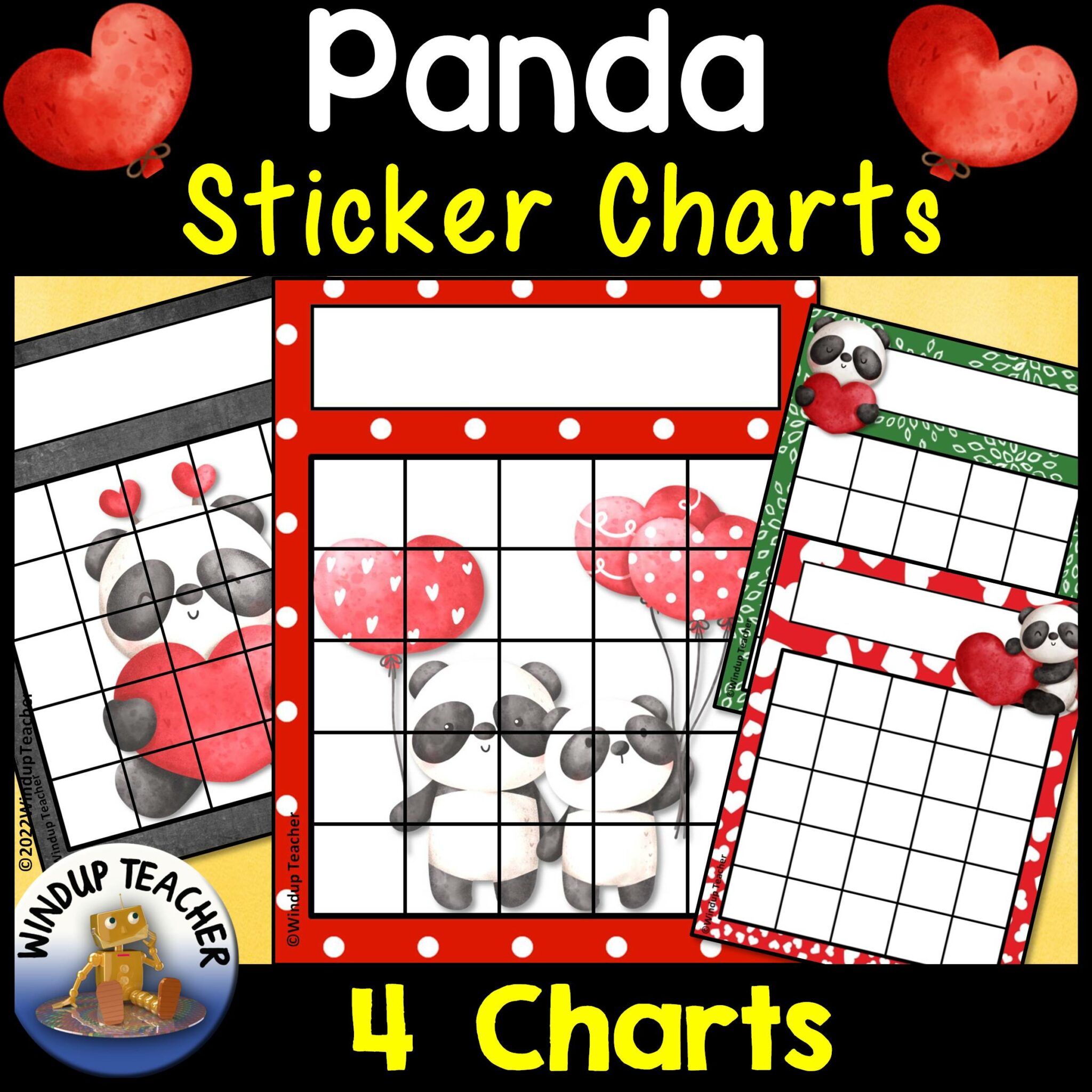 Panda Bear Sticker Charts - Made By Teachers