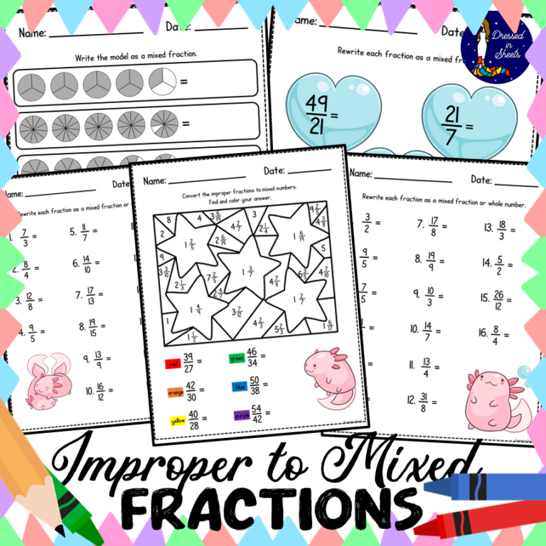 Writing Improper Fractions to Mixed Fractions | Made By Teachers