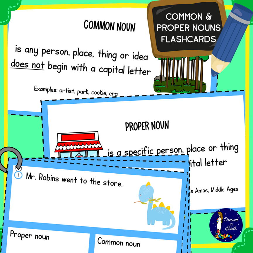 Common and Proper Nouns Flashcards | Made By Teachers