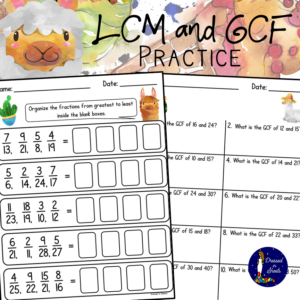 LCM and GCF Practice - Made By Teachers