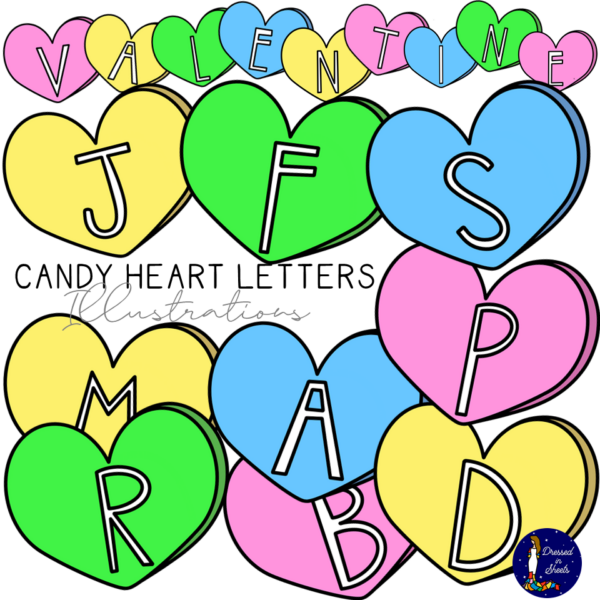 Candy Heart Letters | Made By Teachers