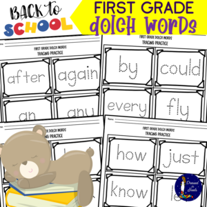 First Grade Dolch Words Tracing Practice - Made By Teachers