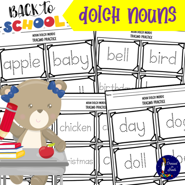 Dolch Nouns Tracing Practice | Made By Teachers