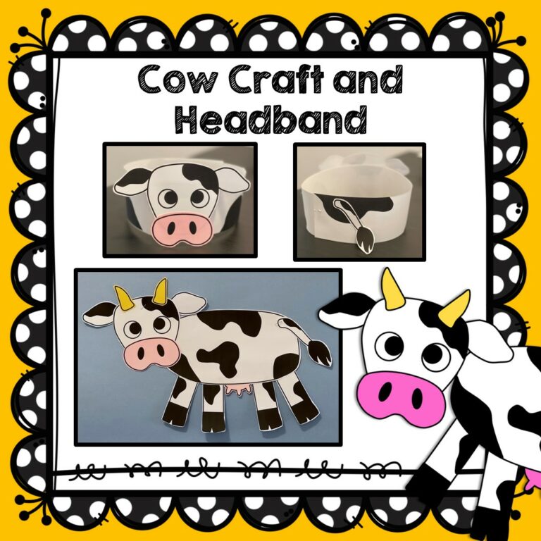 Cow Craft and Cow Headband - Made By Teachers