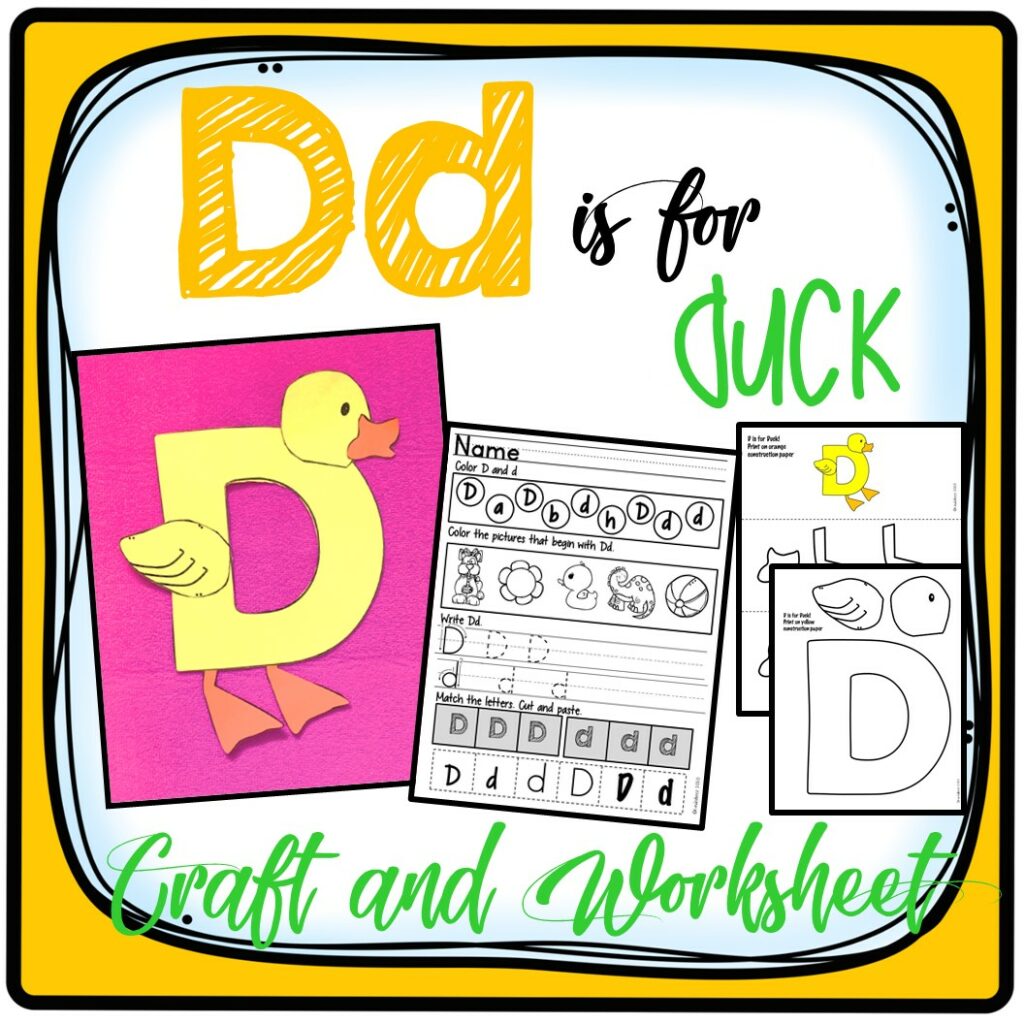 Letter Dd Craft, D is for Duck - Made By Teachers