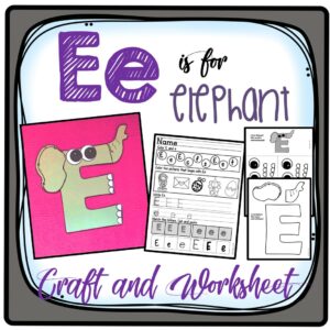 Letter Ee Craft, E is for Elephant | Made By Teachers