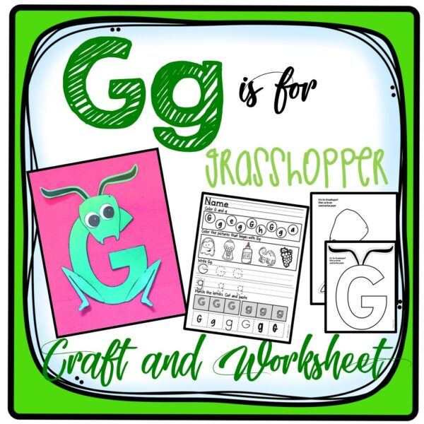 Letter Gg Craft, G is for Grasshopper - Made By Teachers