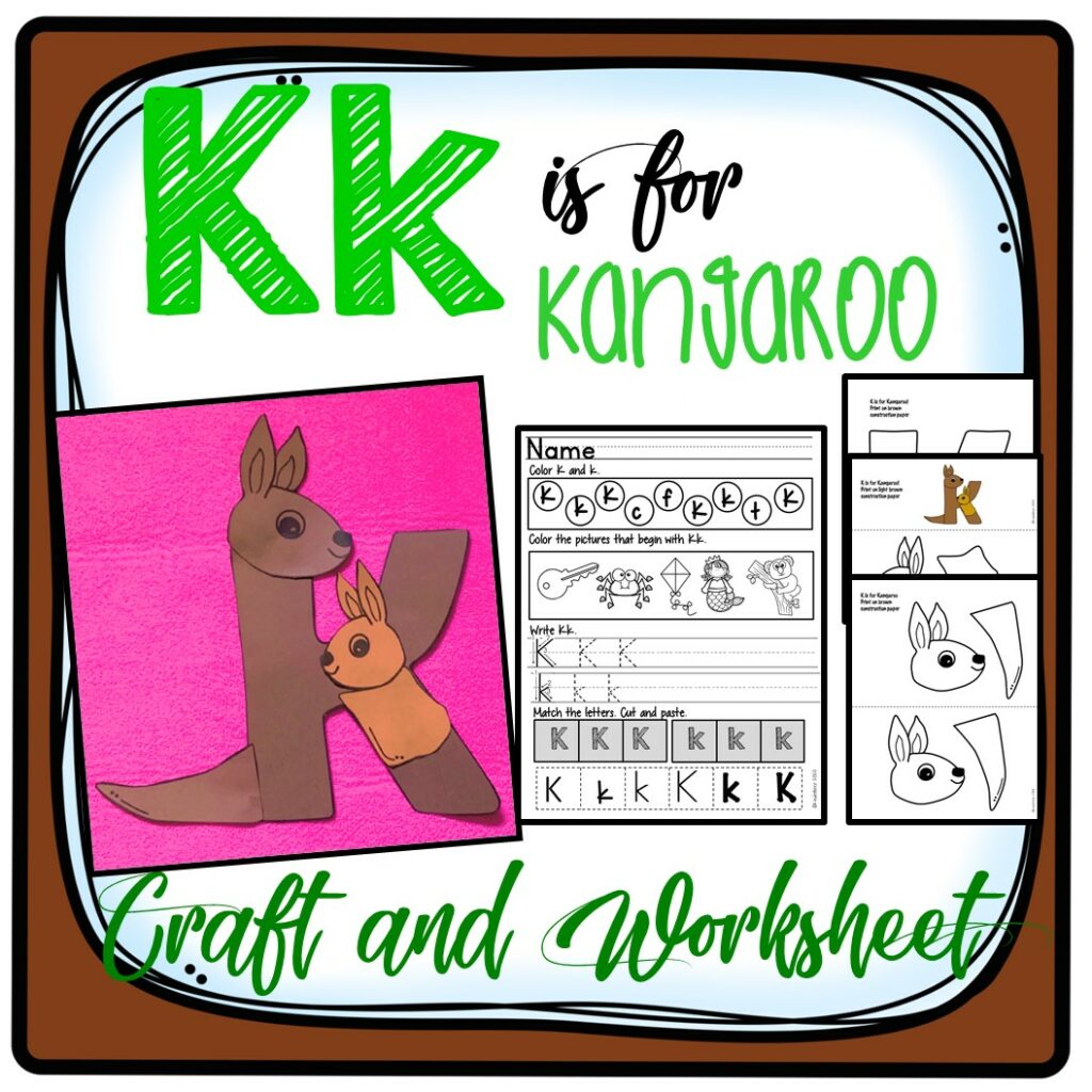 Letter Kk Craft, K is for Kangaroo - Made By Teachers