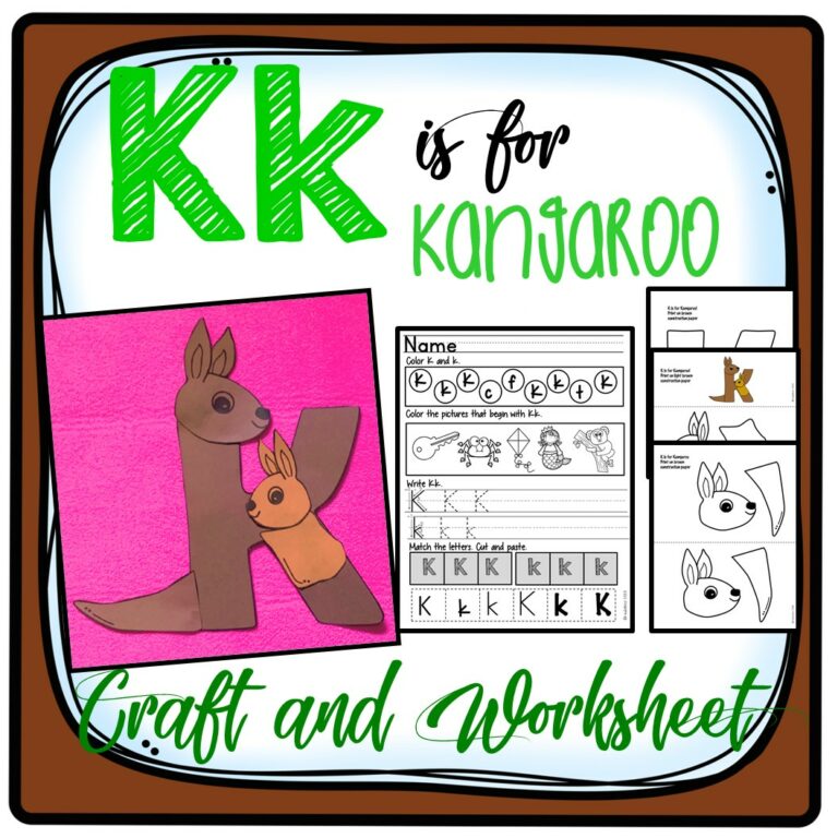 Letter Kk Craft, K is for Kangaroo | Made By Teachers
