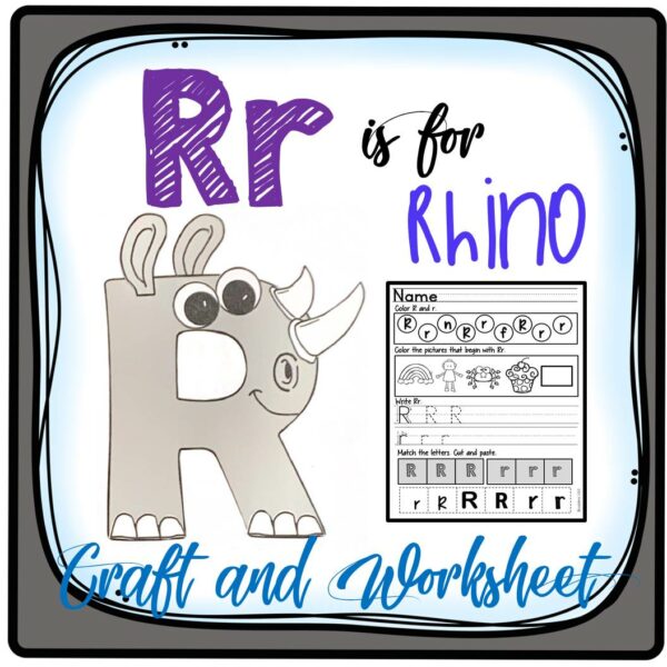Letter Rr Craft, R is for Rhino | Made By Teachers
