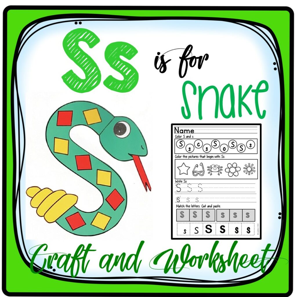 Letter Ss Craft, S is for Snake | Made By Teachers