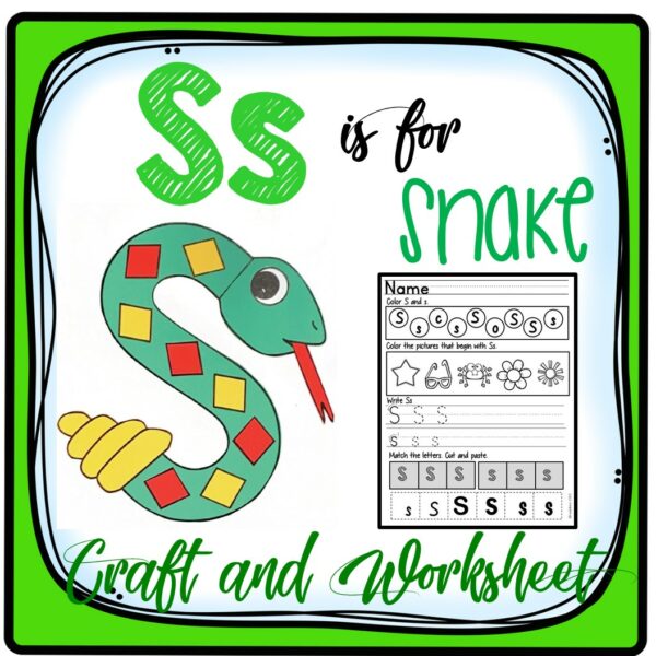 Letter Ss Craft, S is for Snake | Made By Teachers