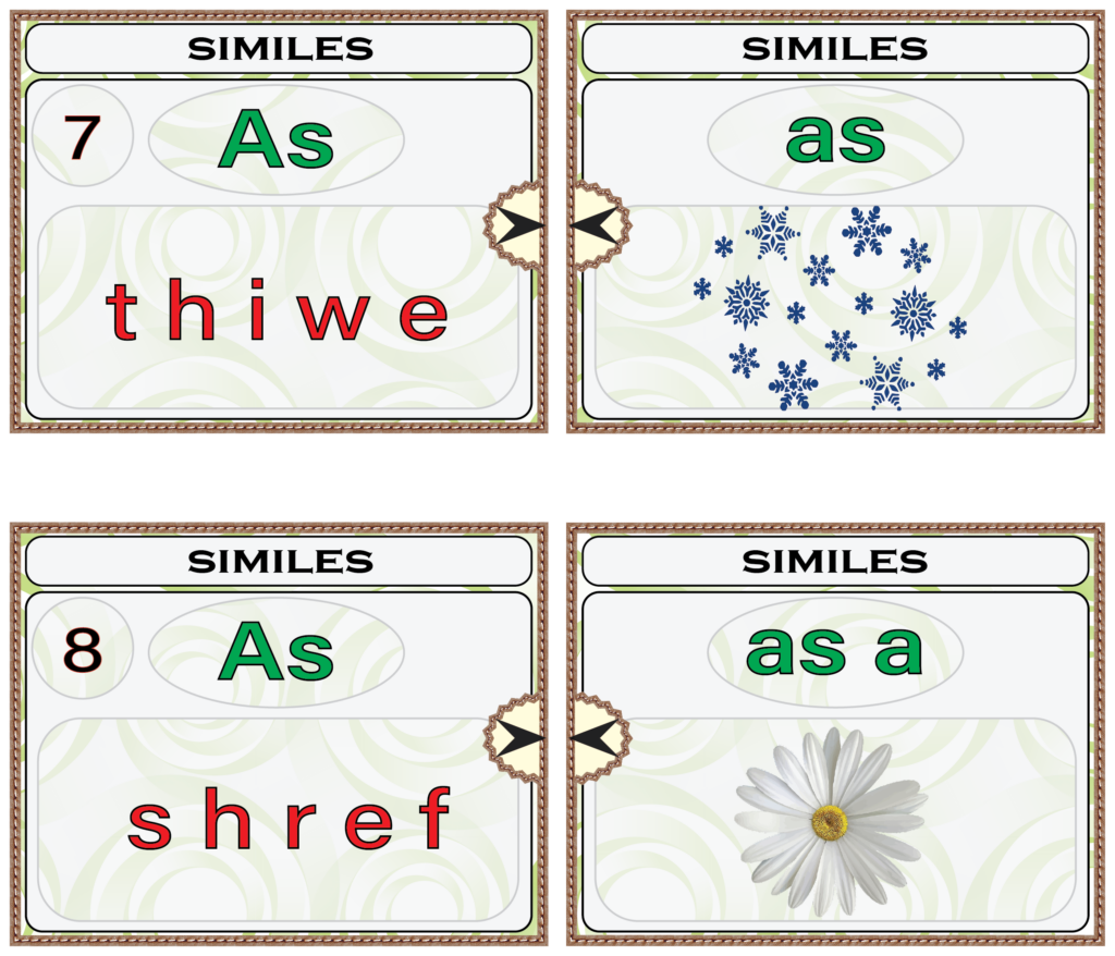 English Center: Classic Similes Set 1 - Made By Teachers