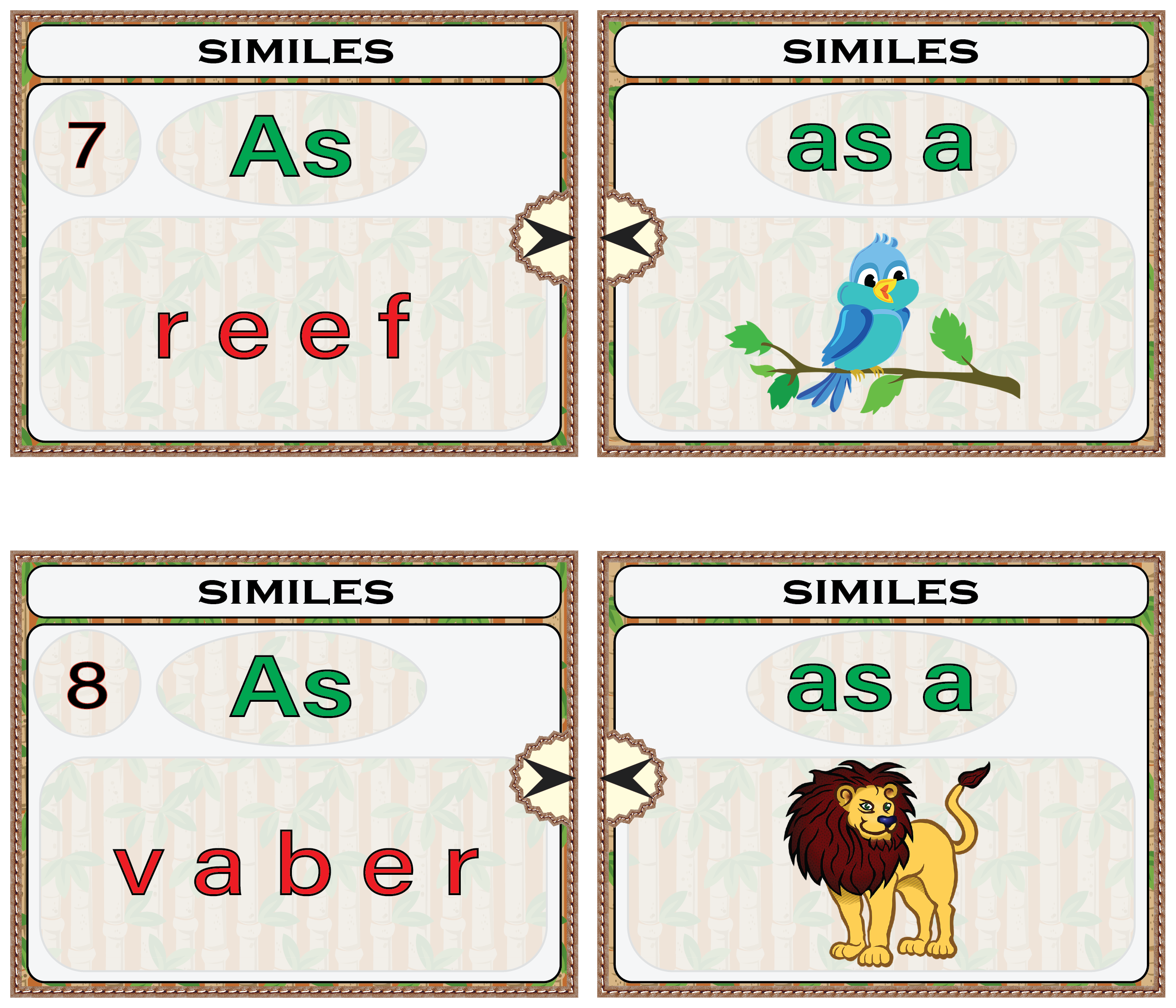 English Center: Classic Similes Set 3 | Made By Teachers