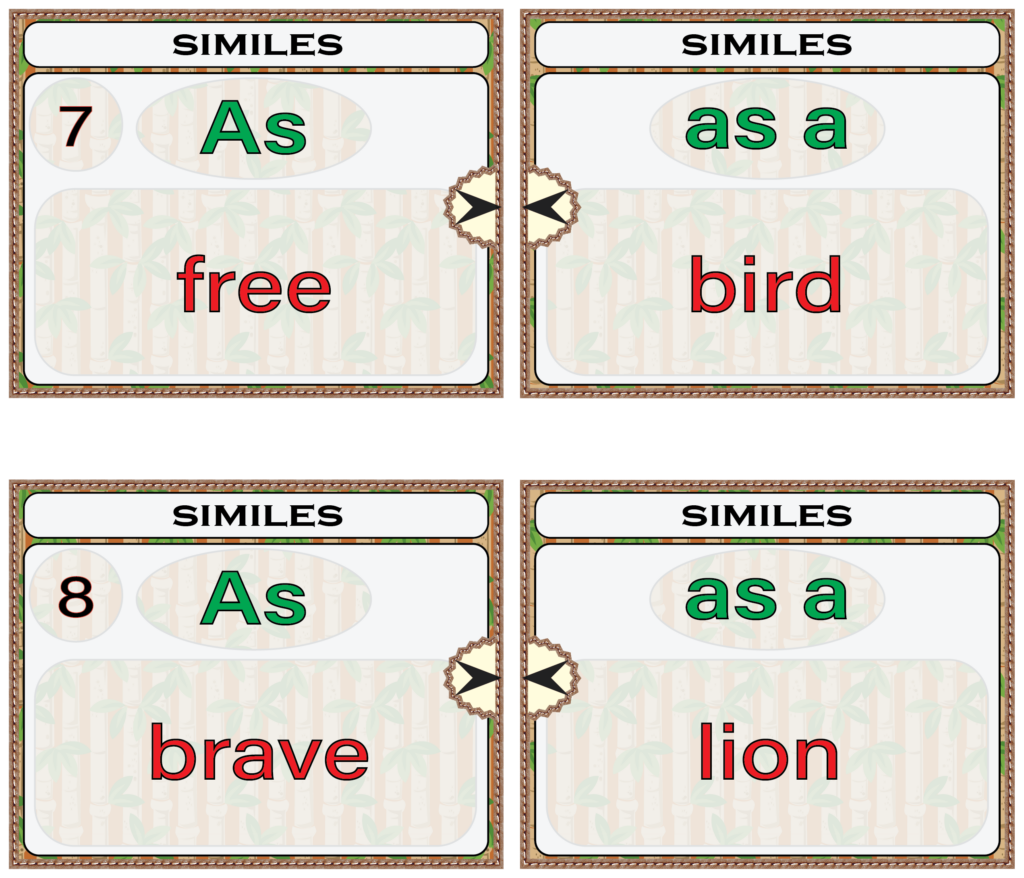 English Center: Classic Similes Set 3 | Made By Teachers