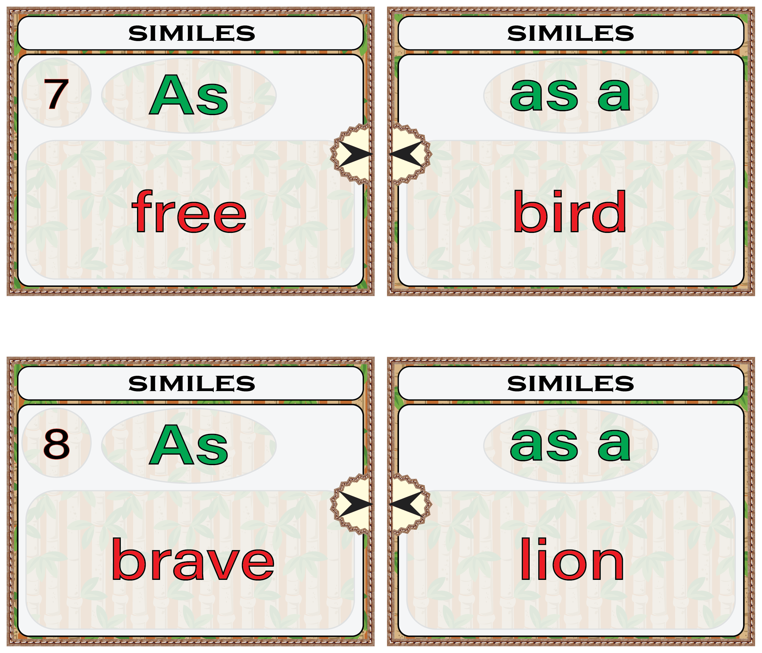 English Center: Classic Similes Set 3 | Made By Teachers