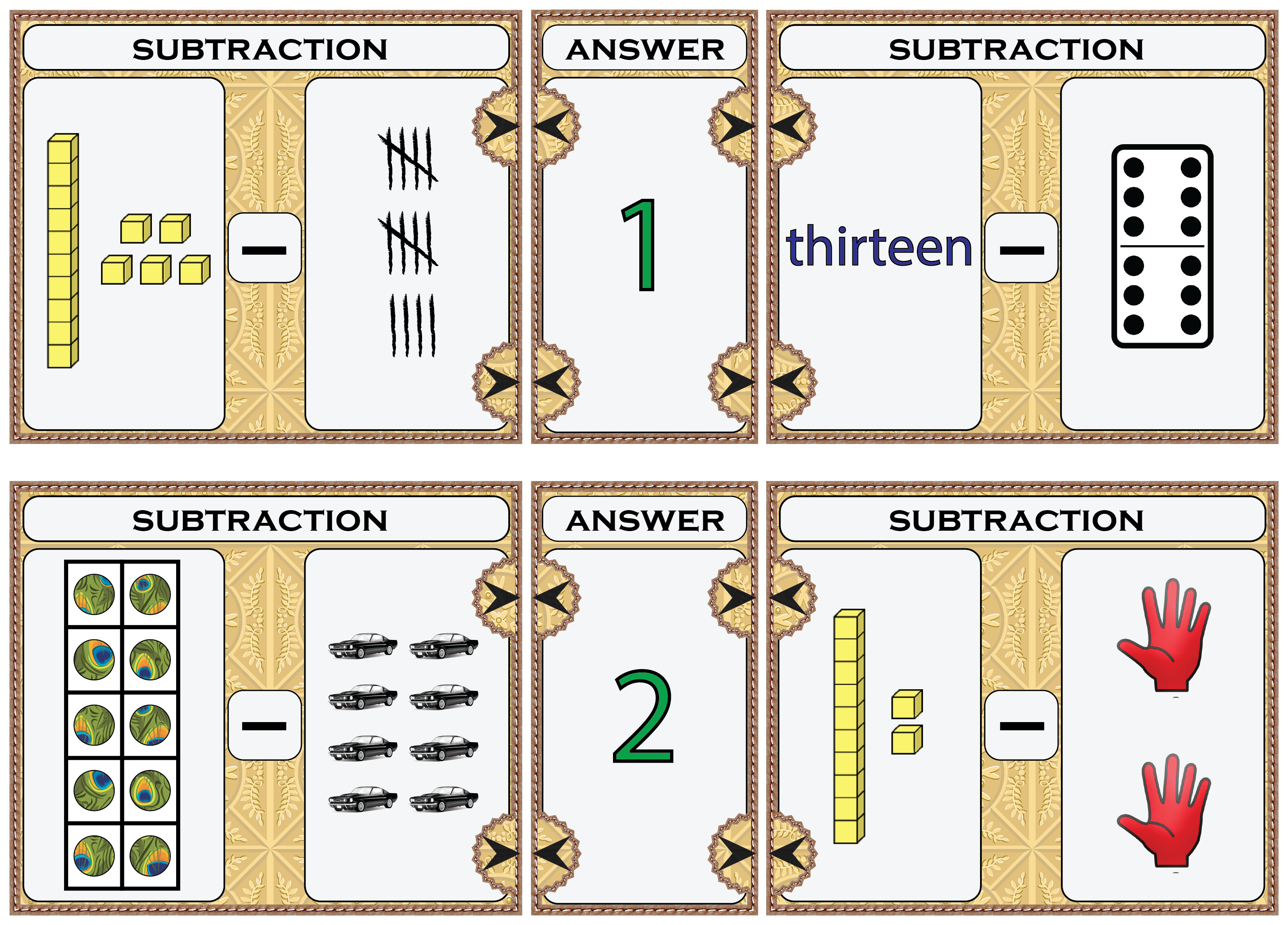 Math Center: Number Basics – Mixed Subtraction - Made By Teachers