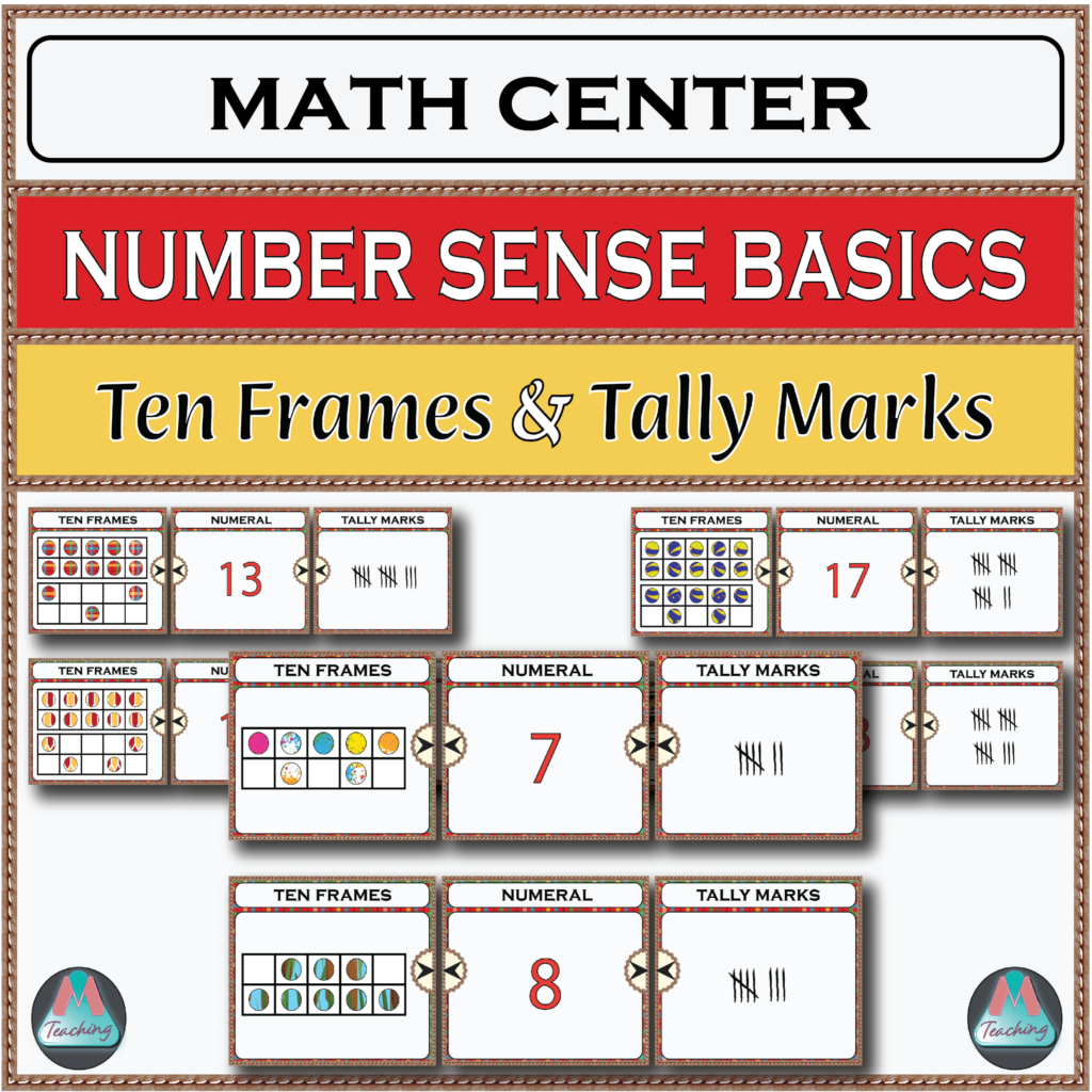Math Center: Ten Frames and Tally Marks - Made By Teachers