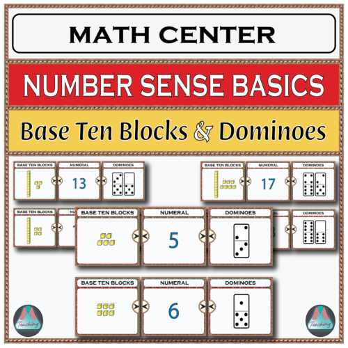 Math Center: Base Ten Blocks and Dominoes | Made By Teachers