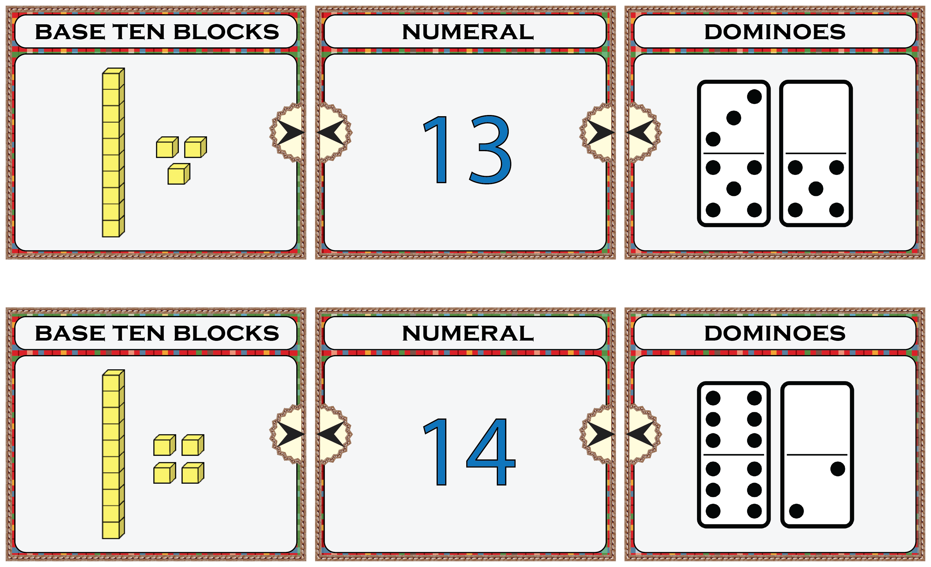 Math Center: Base Ten Blocks and Dominoes | Made By Teachers