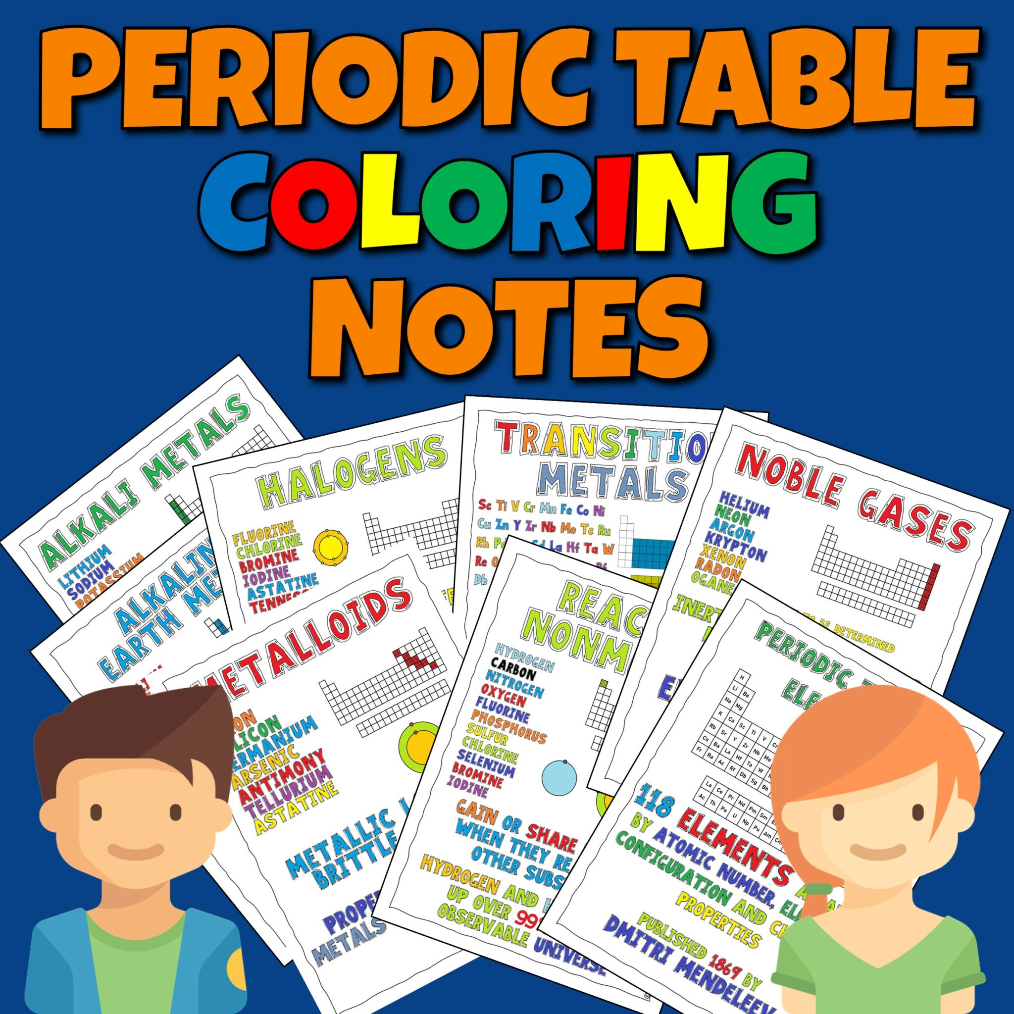 Periodic Table Coloring Notes | Made By Teachers