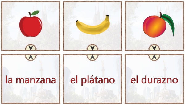 Spanish Match - Fruits and Vegetables - Made By Teachers