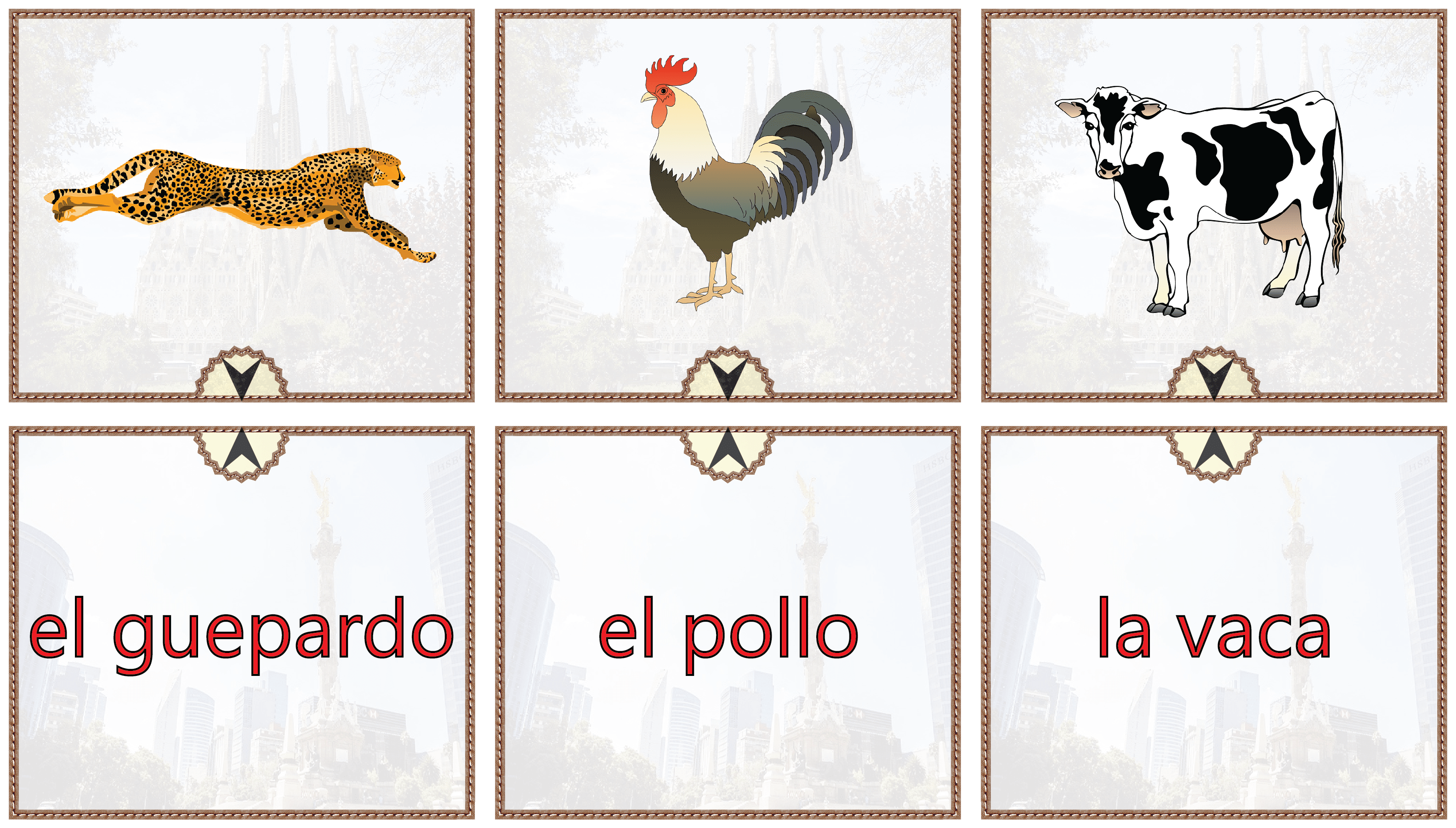 Spanish Match - Animals | Made By Teachers