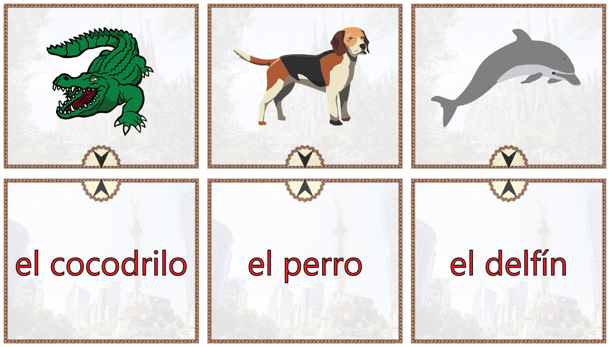 Spanish Match - Animals | Made By Teachers
