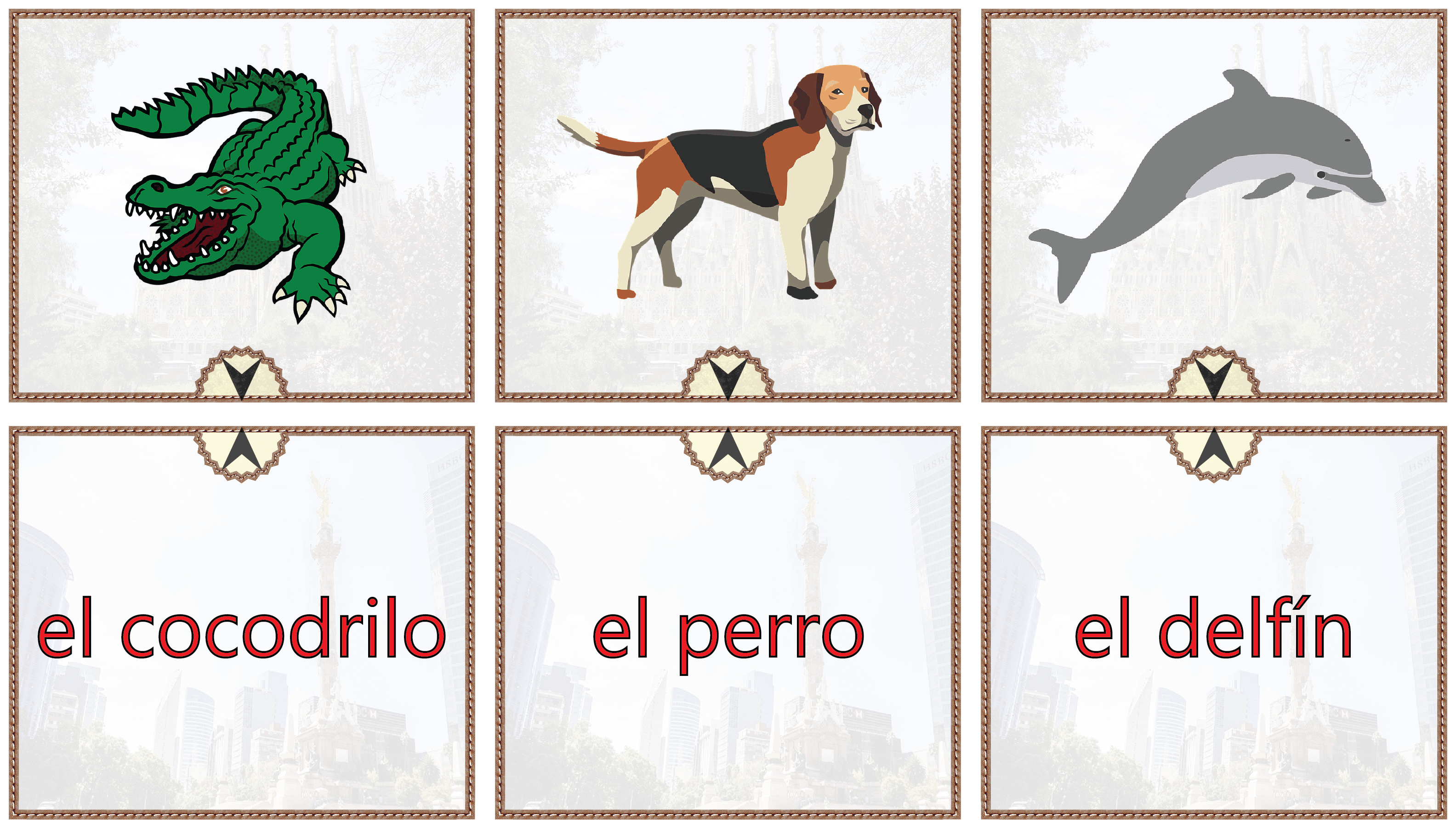 Spanish Match - Animals | Made By Teachers