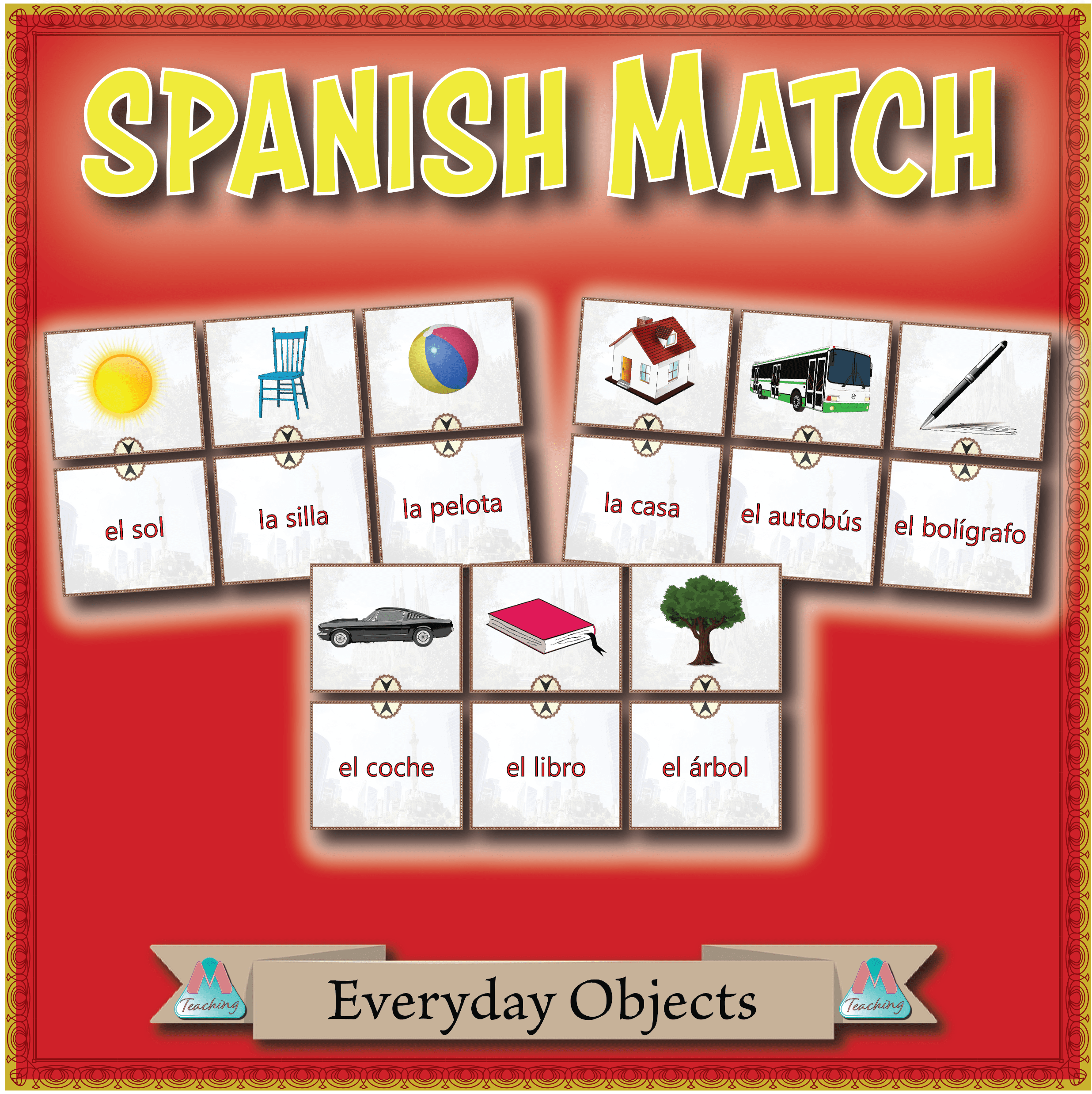 Spanish Match Everyday Objects Made By Teachers