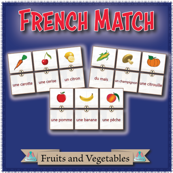 French Match - Fruits and Vegetables | Made By Teachers