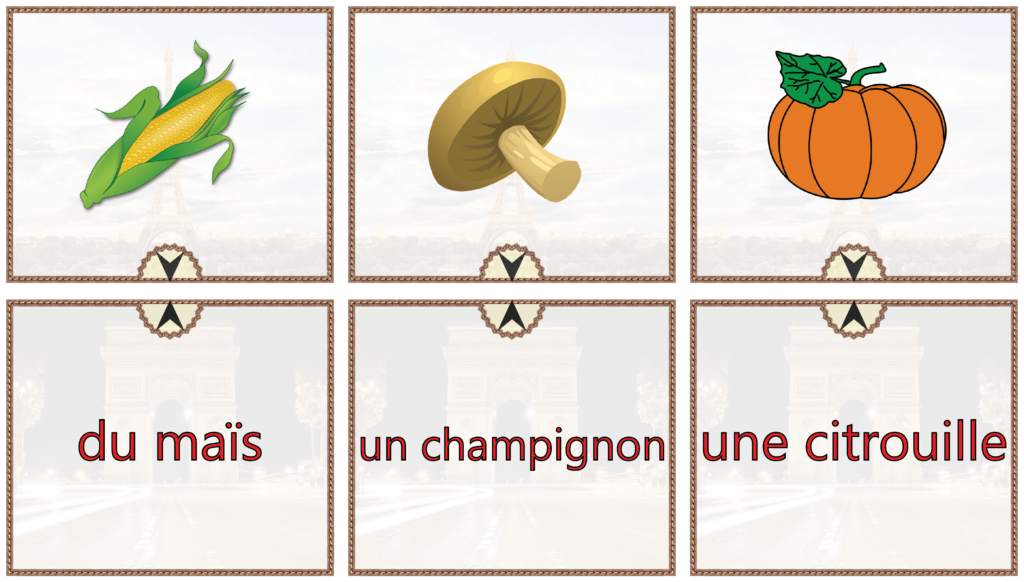 French Match - Fruits and Vegetables | Made By Teachers