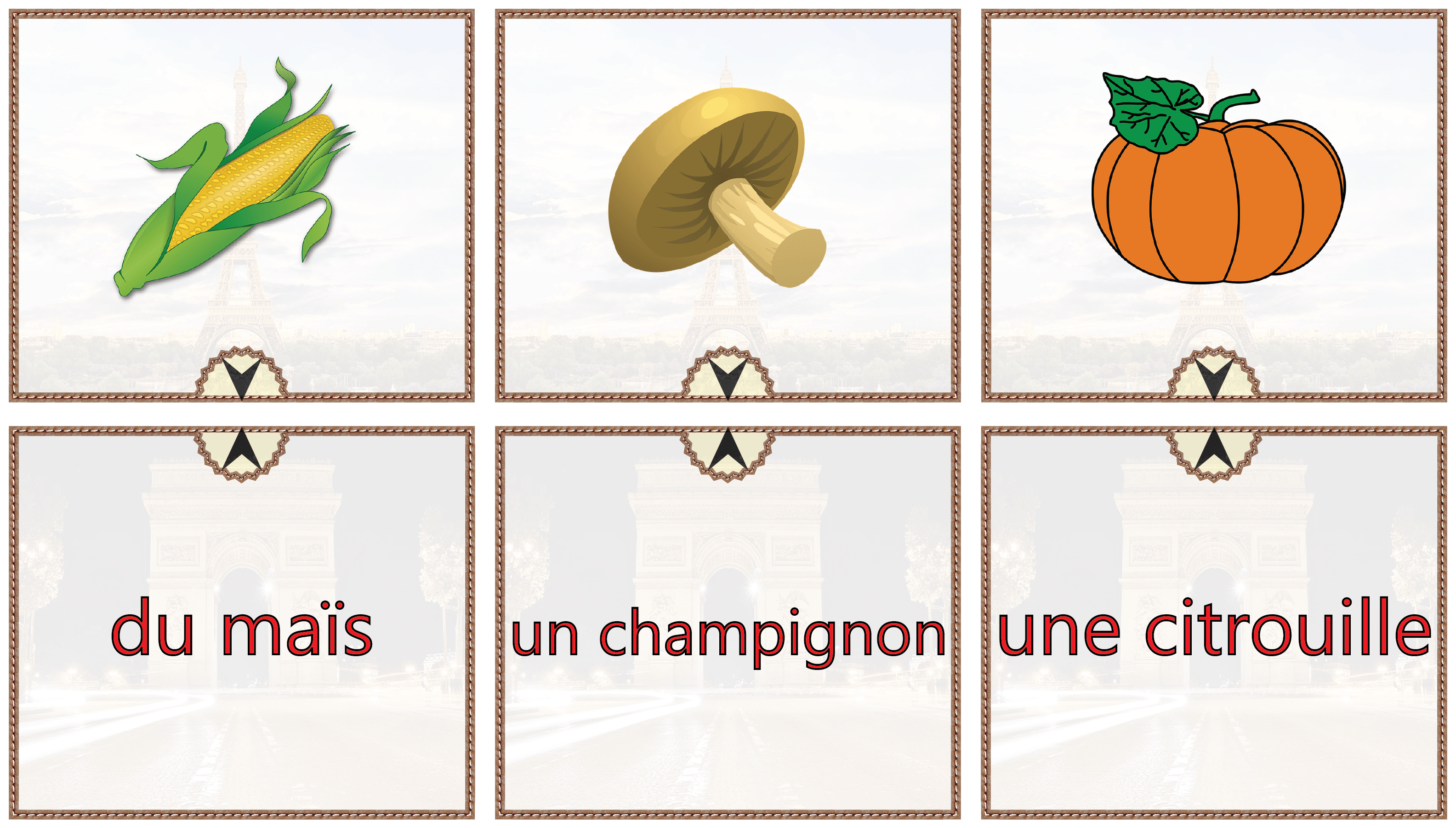 French Match - Fruits and Vegetables | Made By Teachers