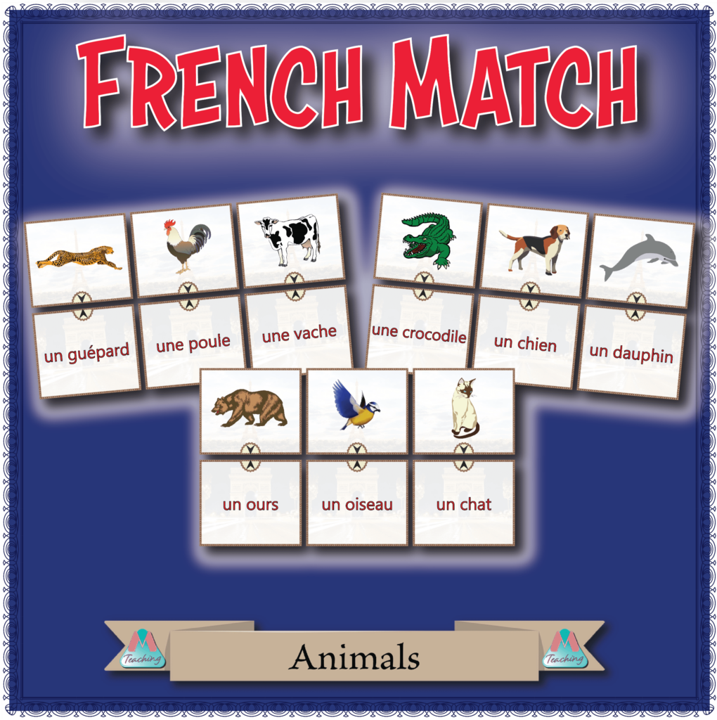 French Match - Animals | Made By Teachers