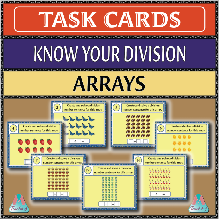 Division Task Cards - Arrays & Equal Groups Bundle | Made By Teachers