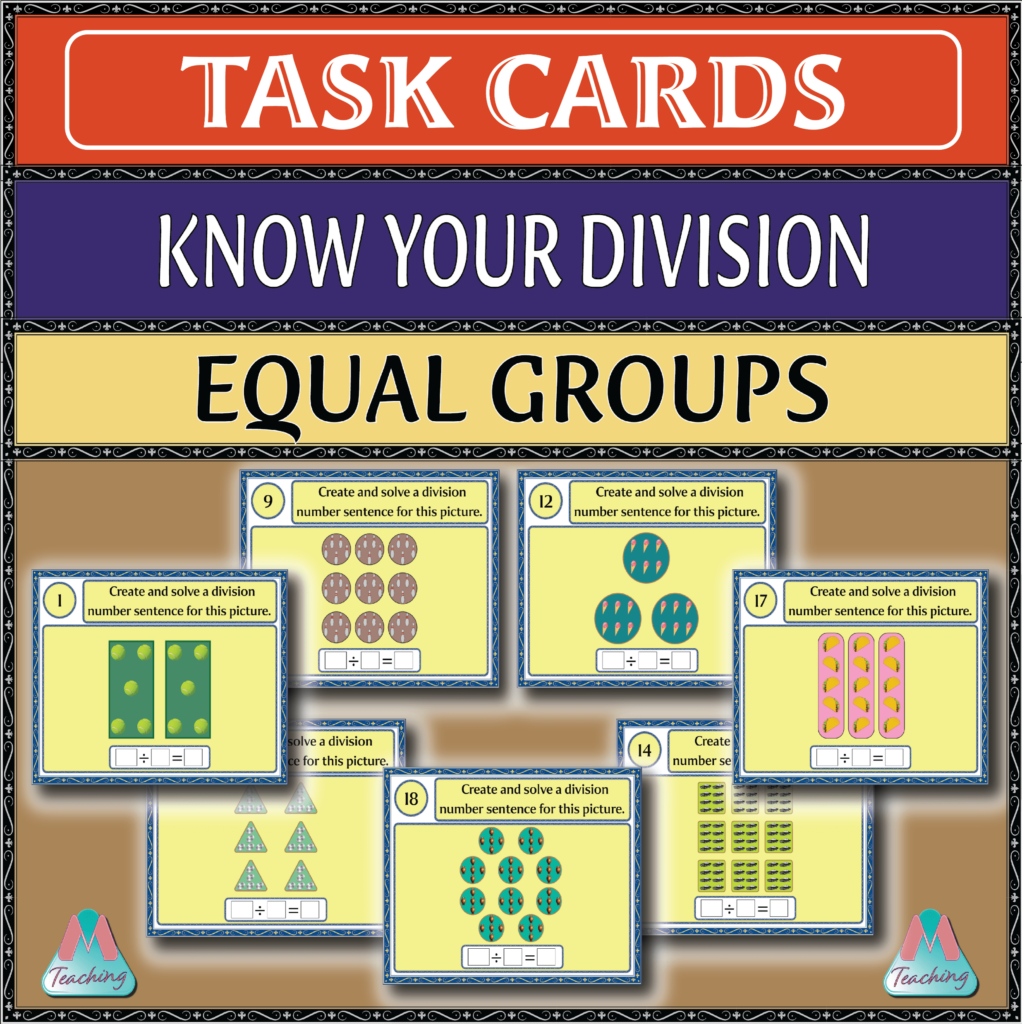 Division Task Cards - Equal Groups - Made By Teachers