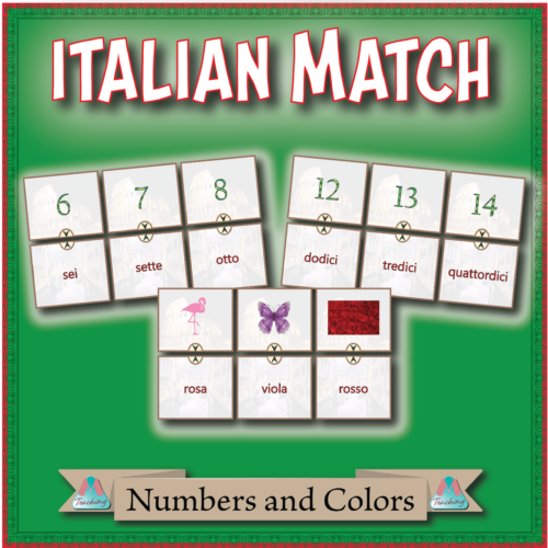 Italian Match - Numbers and Colors | Made By Teachers