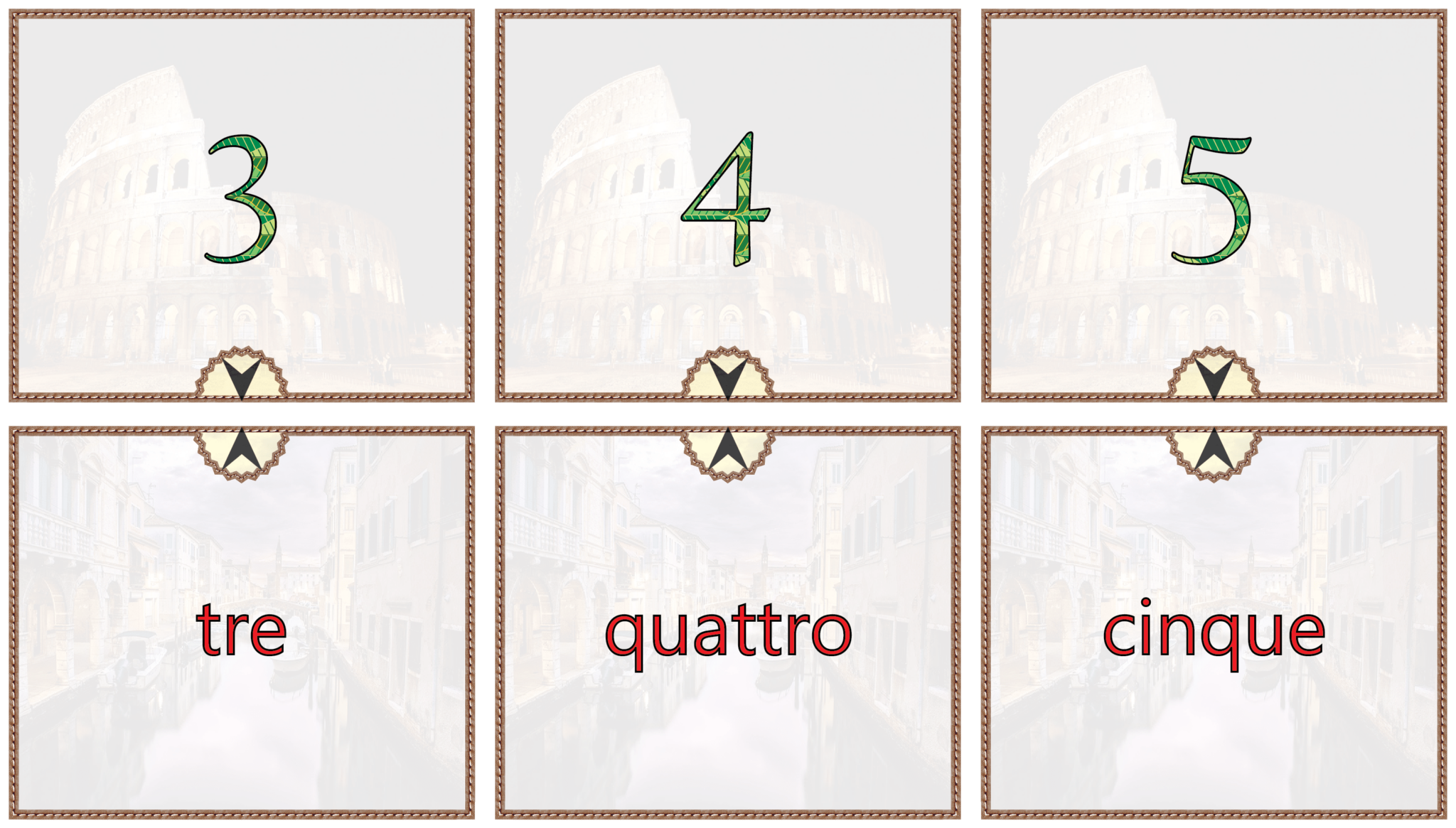 Italian Match - Numbers and Colors - Made By Teachers