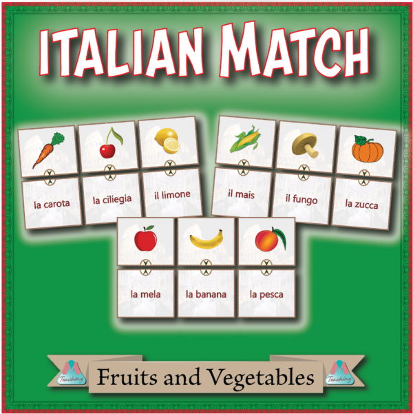 Italian Match - Fruits and Vegetables | Made By Teachers