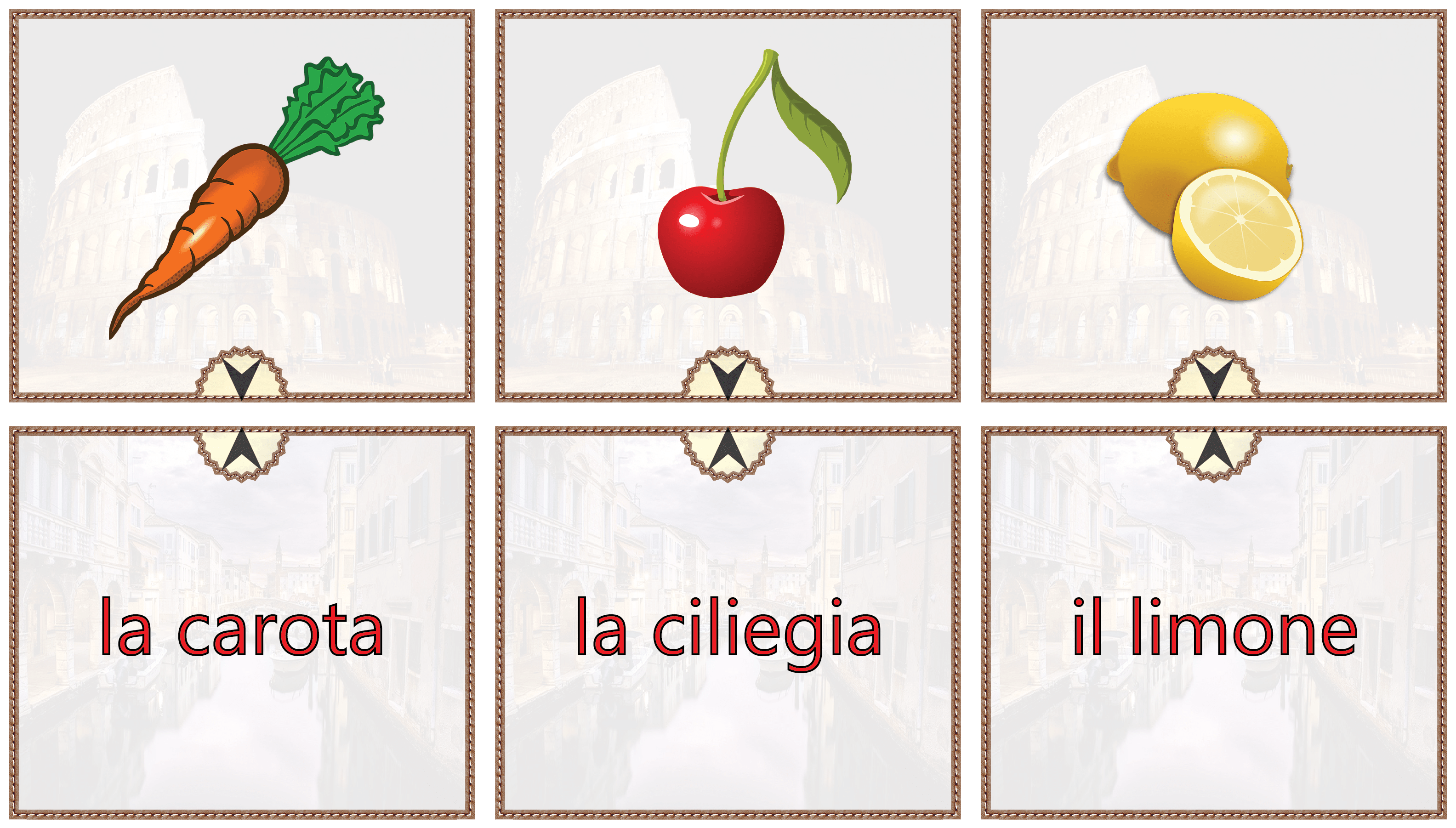 Italian Match - Fruits and Vegetables | Made By Teachers